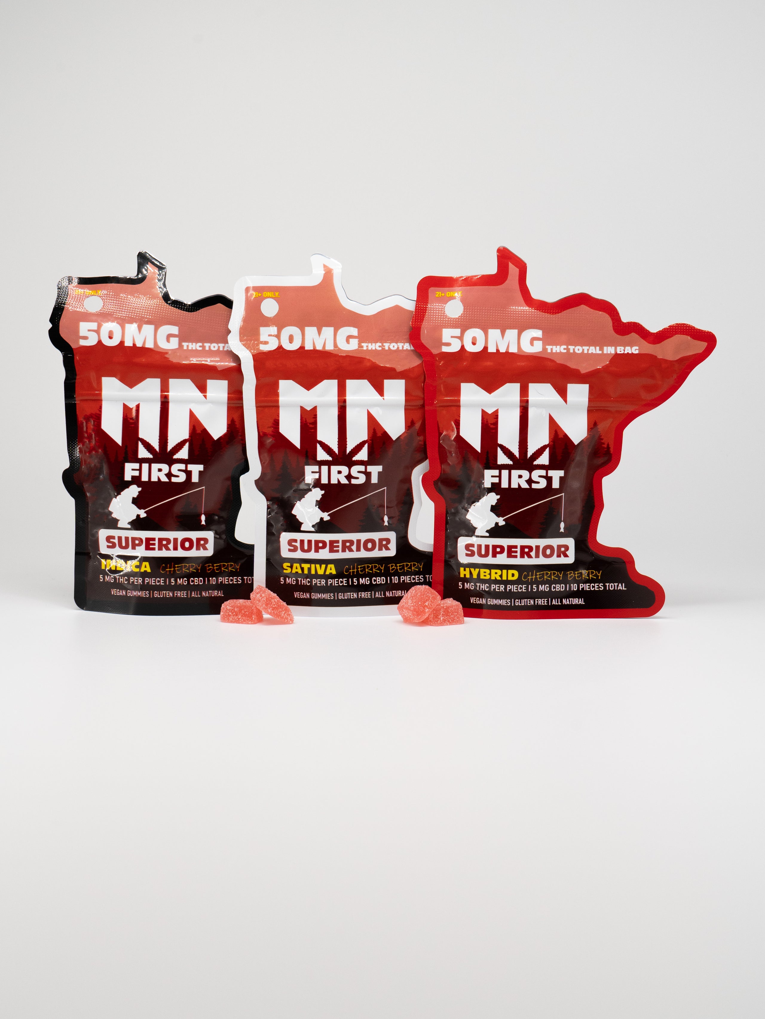 MN First - Superior Gummies - 5mg THC:CBD - 10ct | Minne Organix