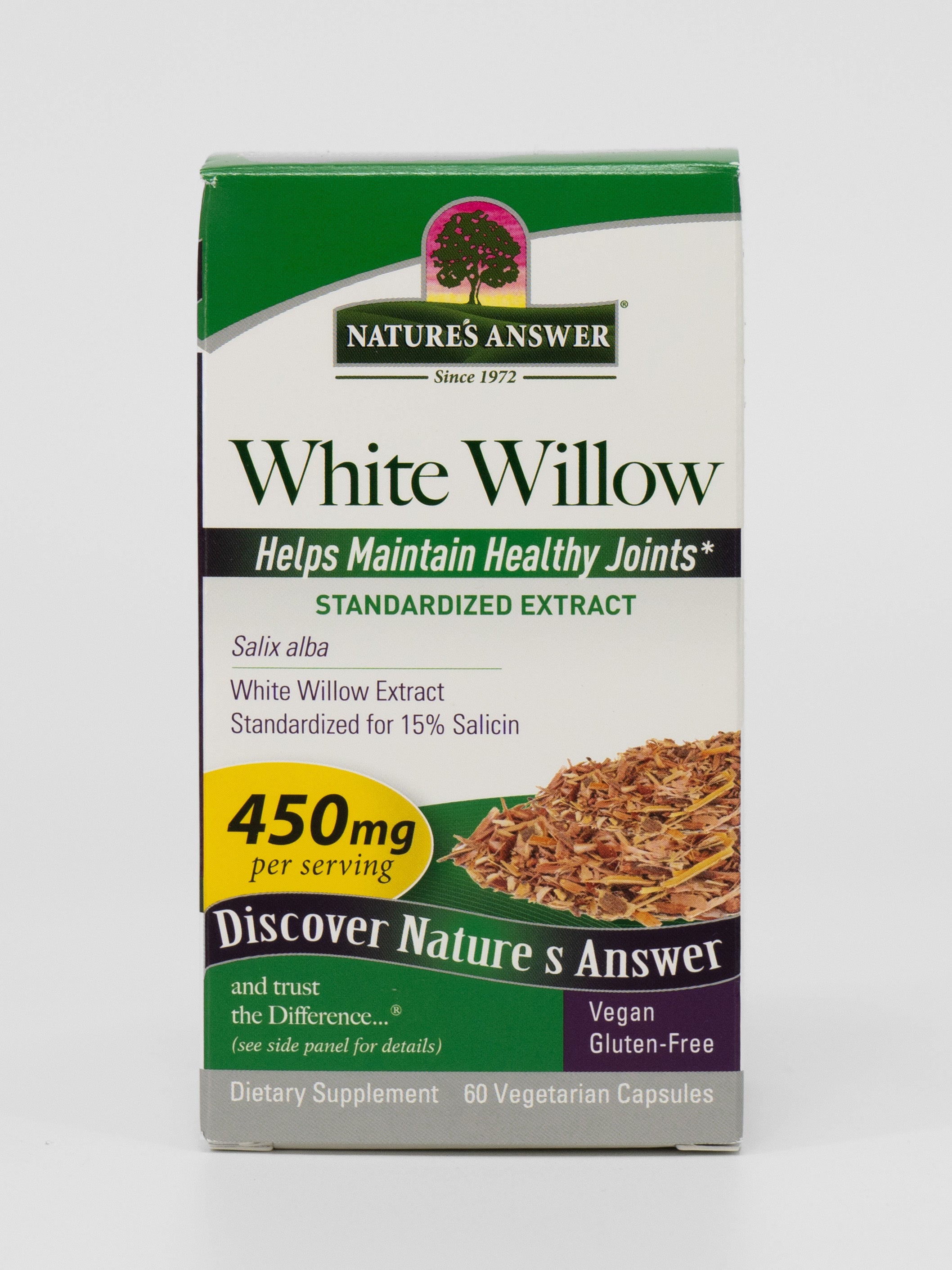Nature's Answer - White Willow Capsules - 450mg - 60ct | Minne Organix