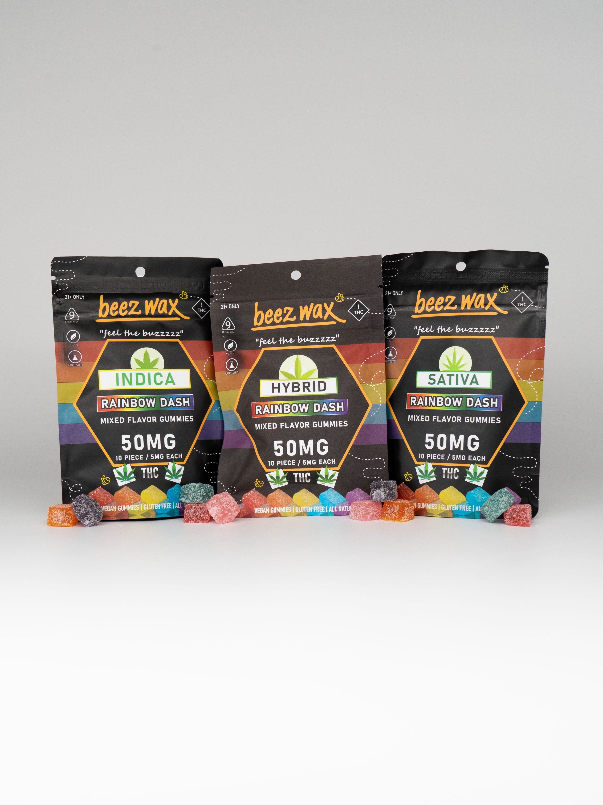 Beez Wax - Rainbow Dash THC Gummies - 5mg THC - 10ct | Minne Organix